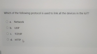 Solved Which of the following protocol is used to link all | Chegg.com