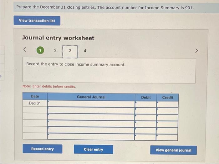 Solved Exercise 4-9 (Static) Preparing closing entries and a | Chegg.com