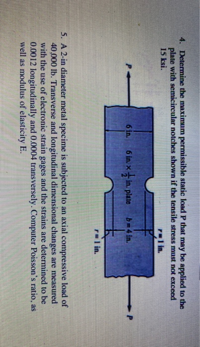 Solved 4. Determine the maximum permissible static load P | Chegg.com