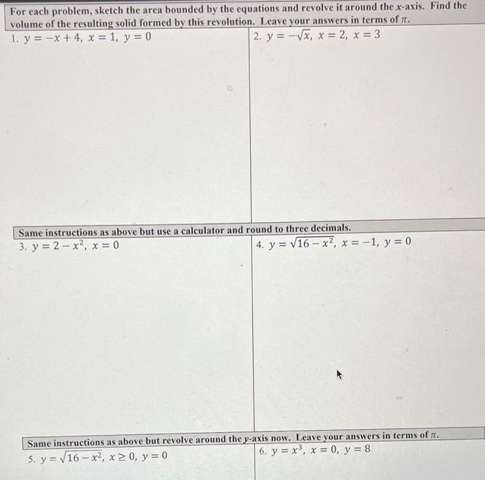 Solved For each problem, sketch the area bounded by the | Chegg.com