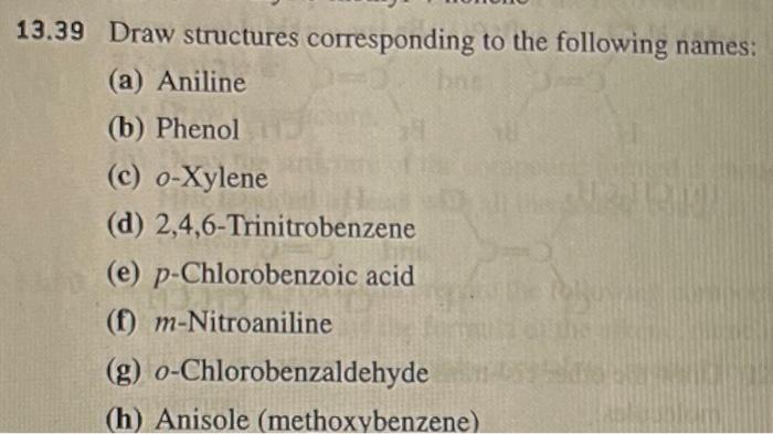 Solved 13.39 Draw structures corresponding to the following | Chegg.com
