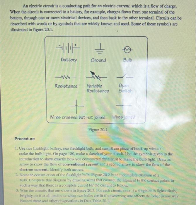 An clectric circuit is a conducting path for an | Chegg.com