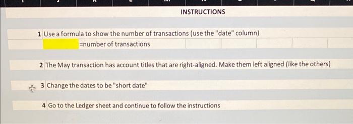 Solved INSTRUCTIONS 1 Use a formula to show the number of | Chegg.com