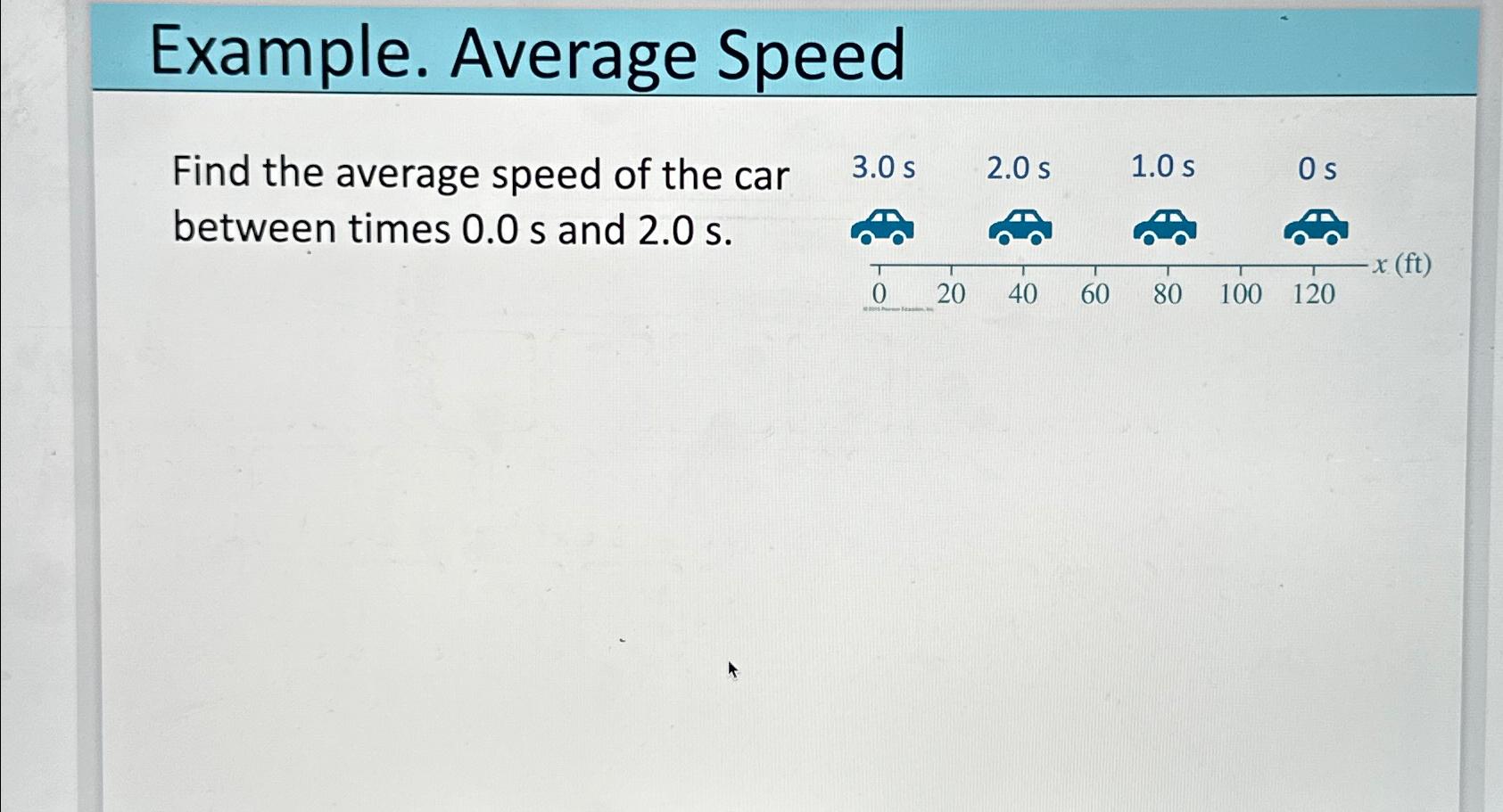 Solved Example. Average SpeedFind the average speed of the | Chegg.com