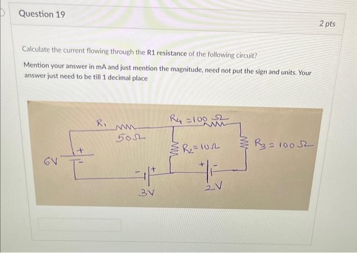 Solved Calculate The Current Flowing Through The R1