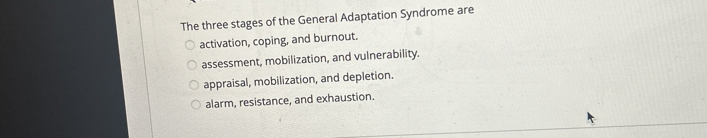High Quality SOLUTION The three stages of the General Adaptation ...