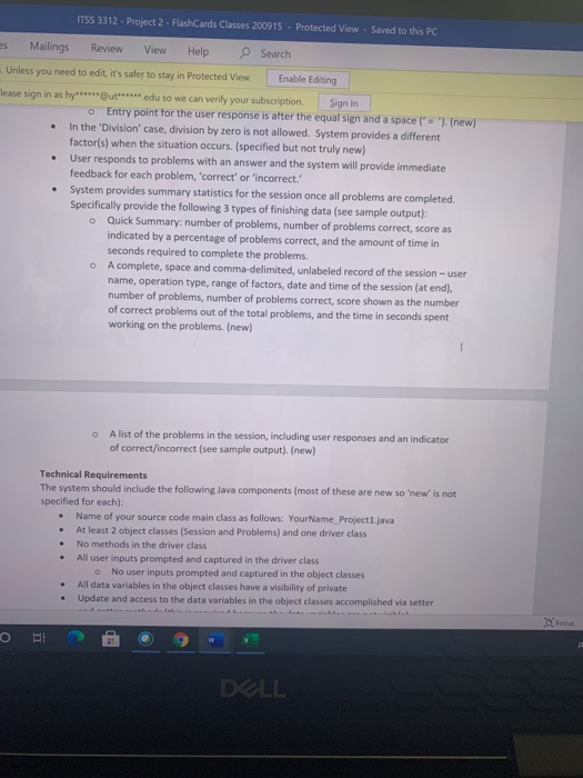 Solved 5 Safer to stay in Protected View Enable Editing ate. | Chegg.com