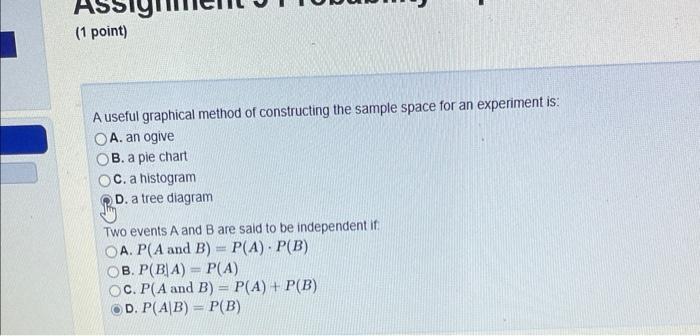 Solved A useful graphical method of constructing the sample | Chegg.com