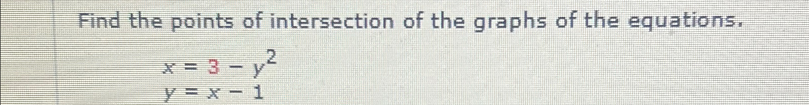 Solved Find the points of intersection of the graphs of the | Chegg.com