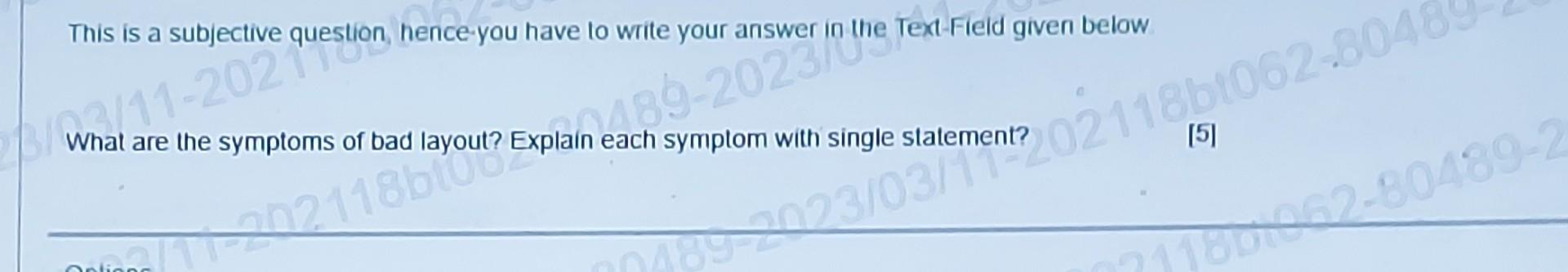 Solved This is a subjective question, hence-you have to | Chegg.com