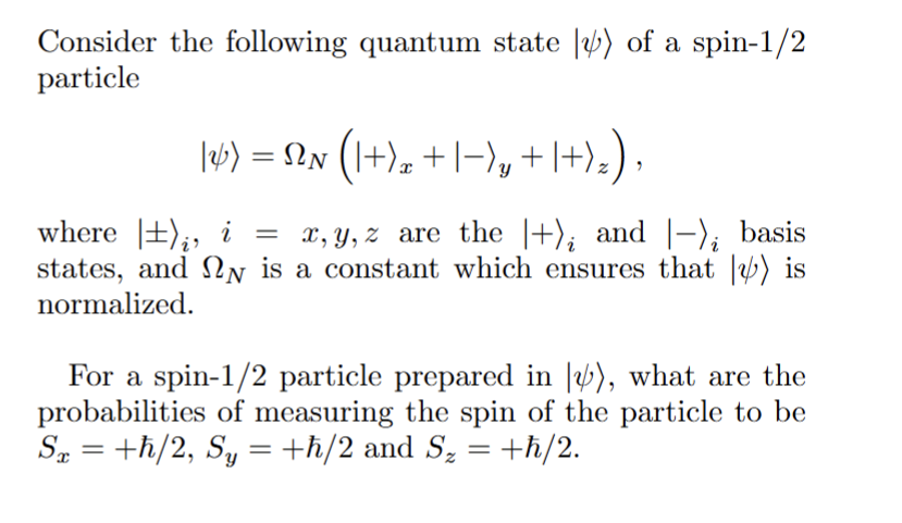 Consider the following quantum state |ψ: of a | Chegg.com