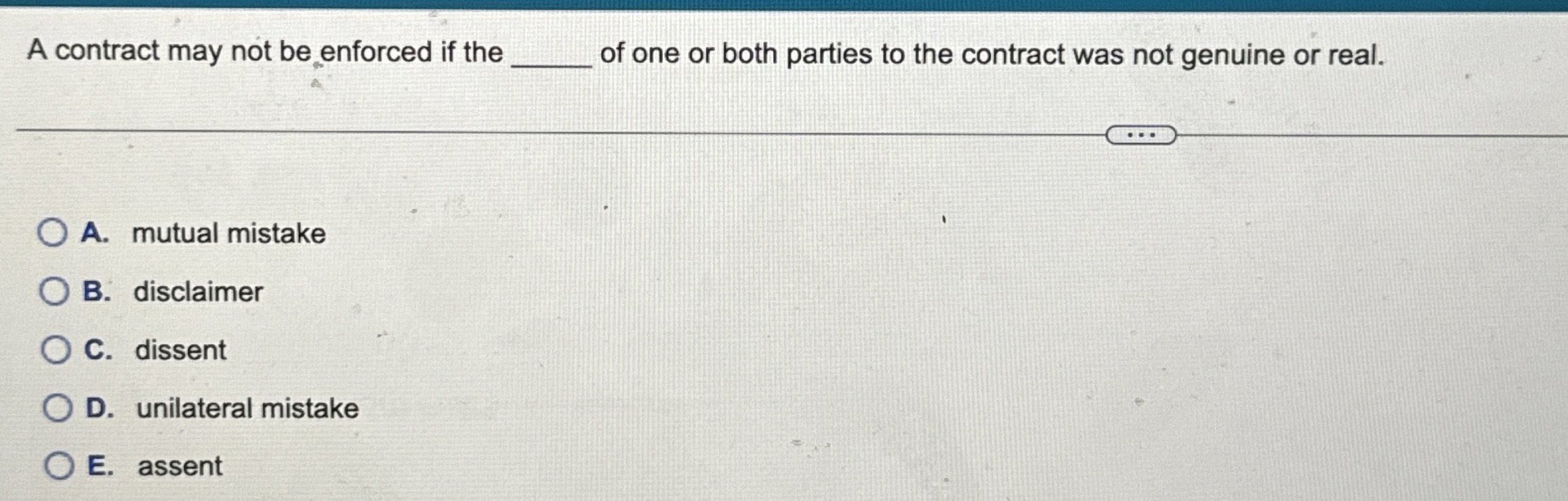 Solved A contract may not be enforced if the of one or both | Chegg.com
