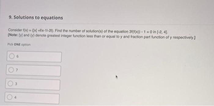 9. Solutions to equations Consider f(x) = {(x) | Chegg.com