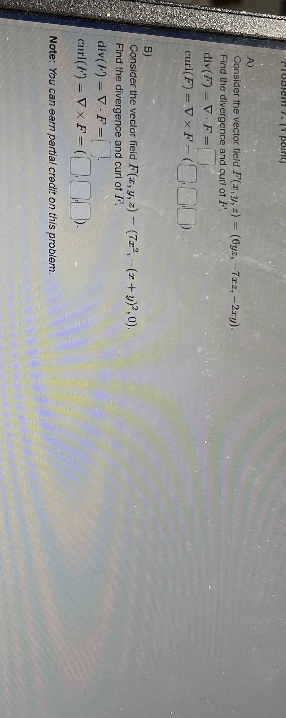 Solved A)Consider the vector field | Chegg.com