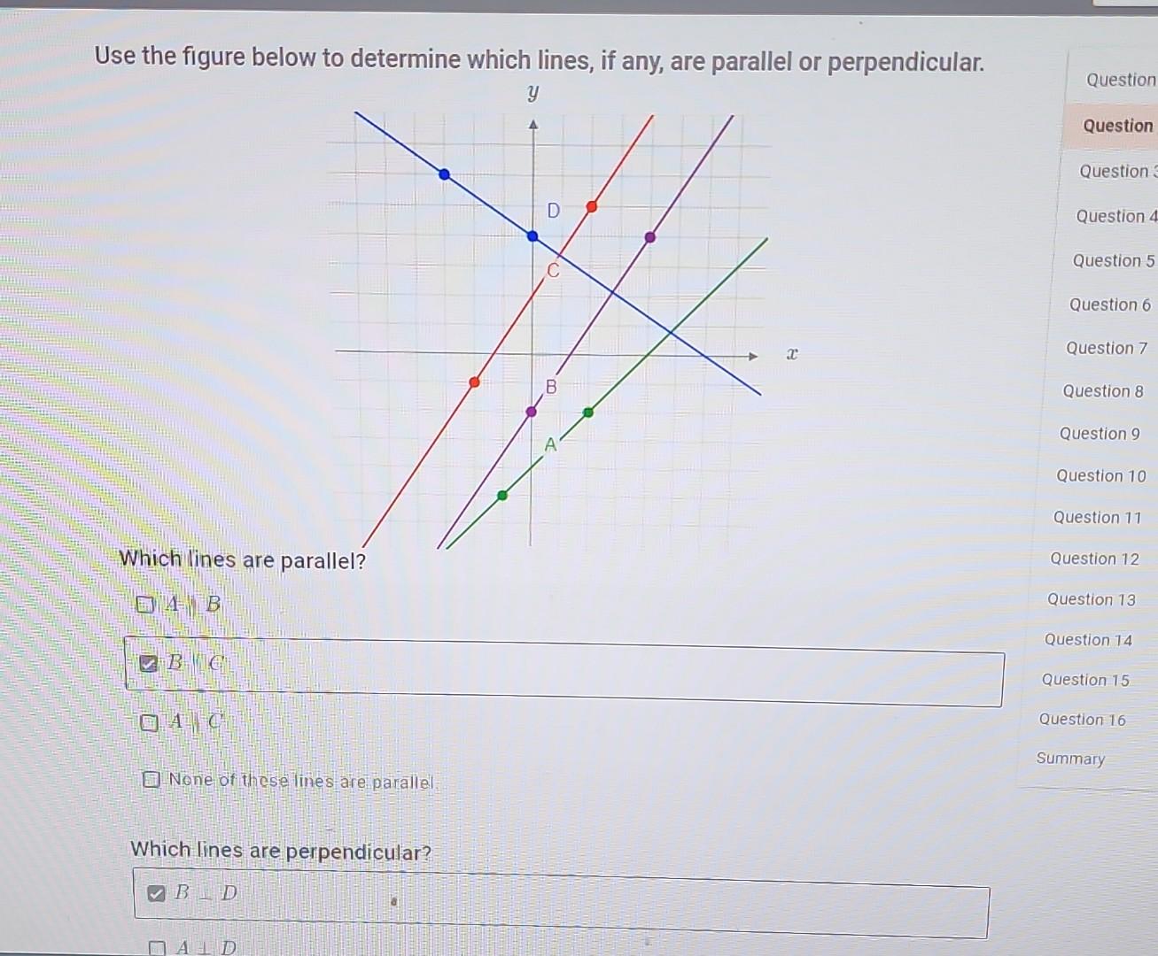 Solved Use the figure below to determine which lines, if | Chegg.com