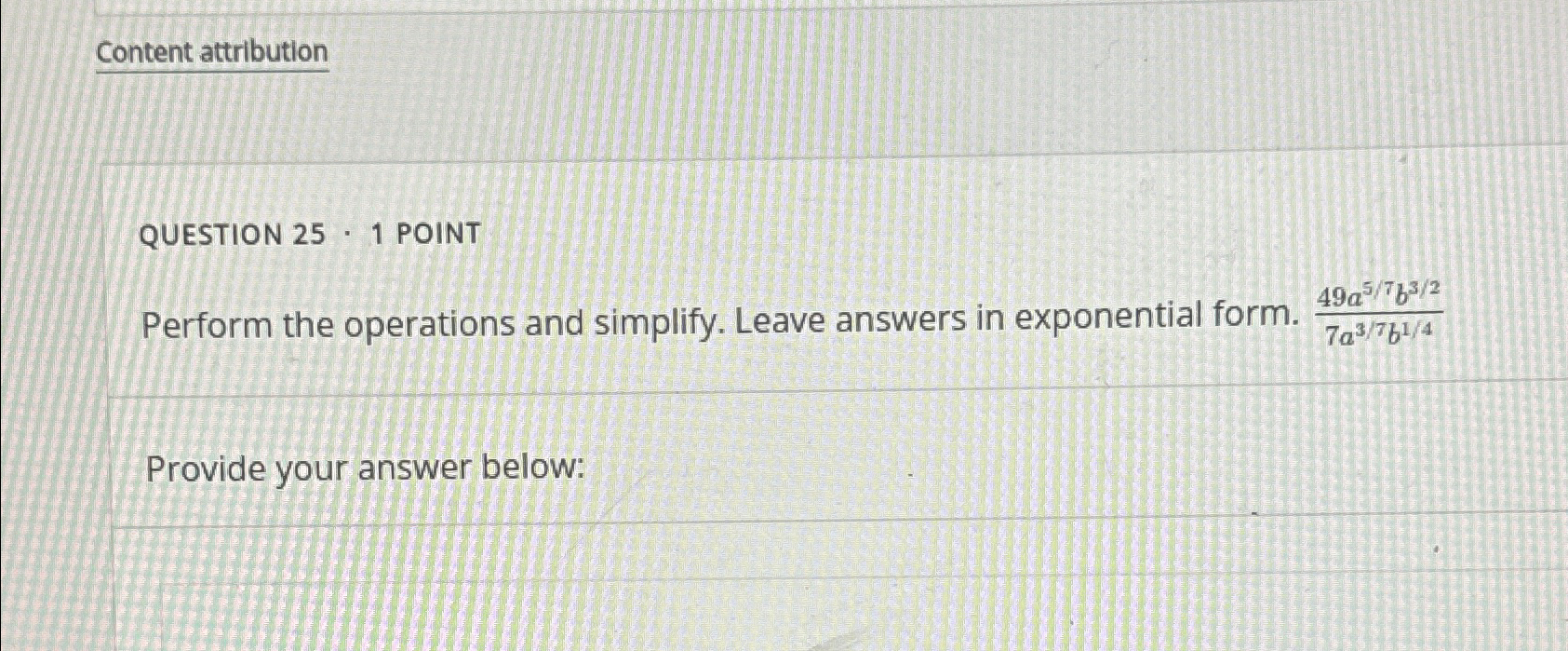 Solved Content attributionQUESTION 25 - 1 ﻿POINTPerform the | Chegg.com