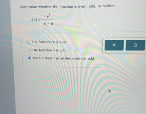 Solved Determine whether the function is even, odd, or | Chegg.com