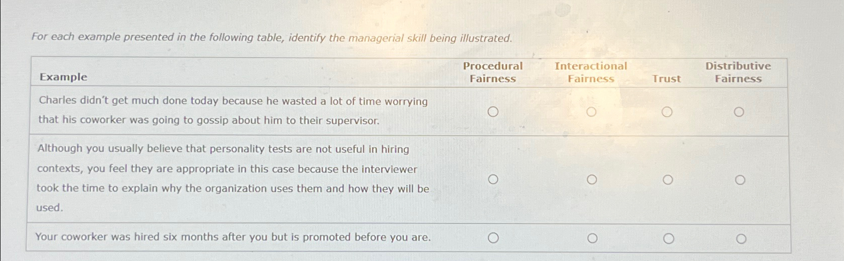 Solved For each example presented in the following table, | Chegg.com