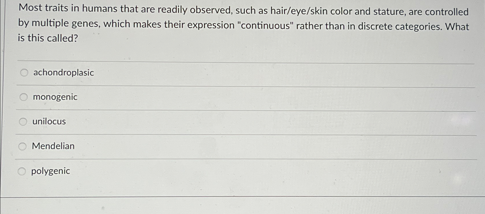 Solved Most traits in humans that are readily observed, such | Chegg.com