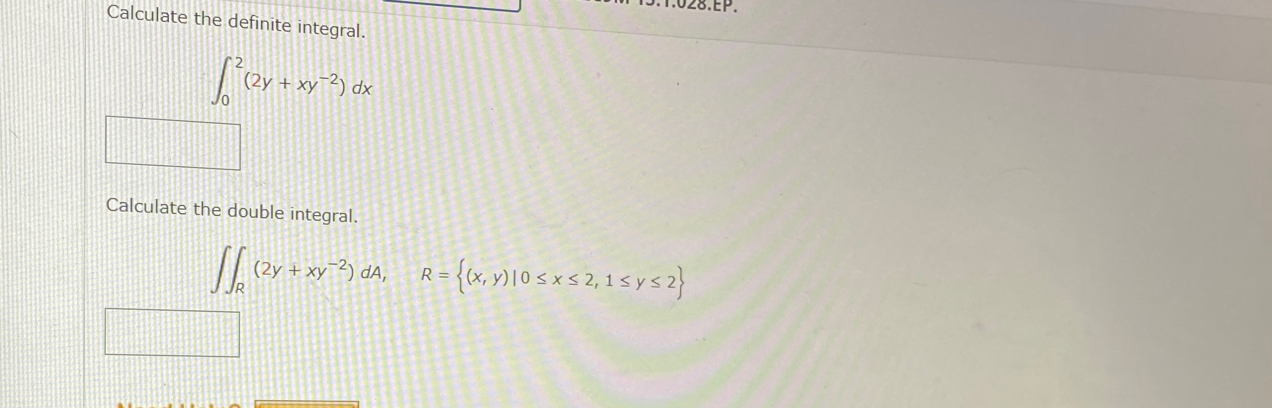 Solved Calculate the definite | Chegg.com