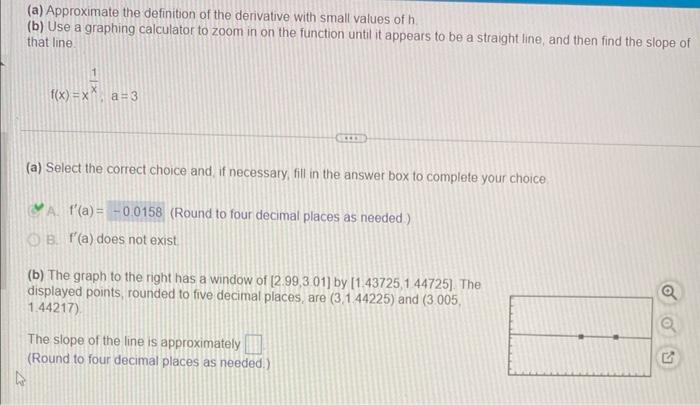 Solved (a) Approximate the definition of the derivative with | Chegg.com