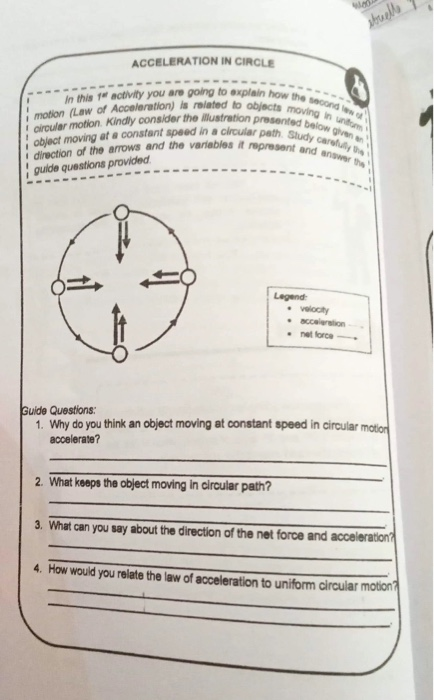 Solved Uniform Circular Motion motion 1. What is the force | Chegg.com