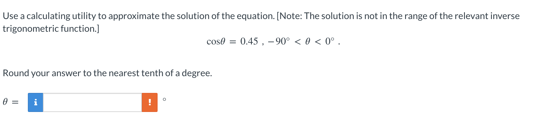 Solved Use a calculating utility to approximate the solution | Chegg.com