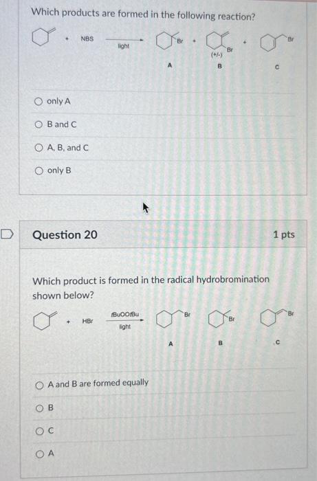 Solved Which products are formed in the following reaction? | Chegg.com