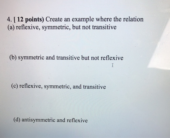 Solved 4. [ 12 points) Create an example where the relation | Chegg.com
