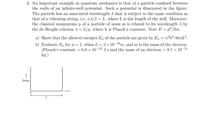 Solved 3. An important example in quantum mechanics is that | Chegg.com