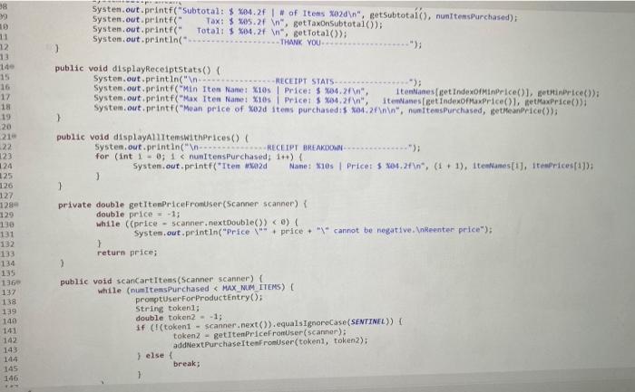 Solved Use the code provided in the class ReceiptMaker and | Chegg.com