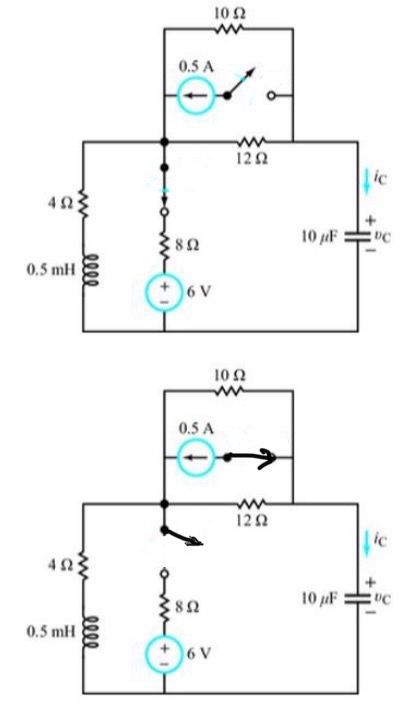 Solved Find Ic, ﻿current through capacitor, Vc voltage | Chegg.com
