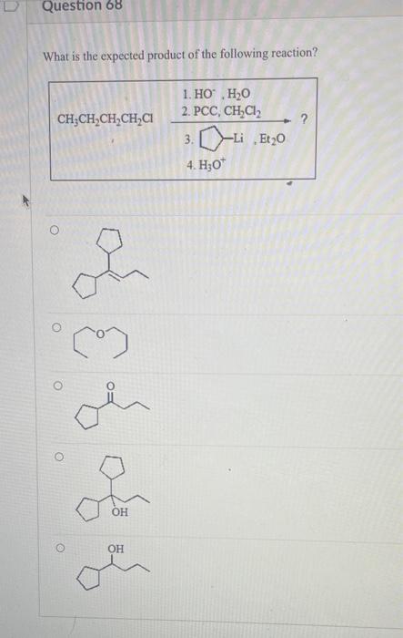 Solved What is the expected product of the following | Chegg.com