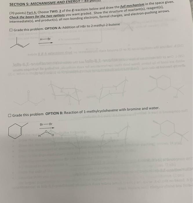 Solved SECTION 5: MECHANISMS AND ENERGY (70 points) Part A: | Chegg.com