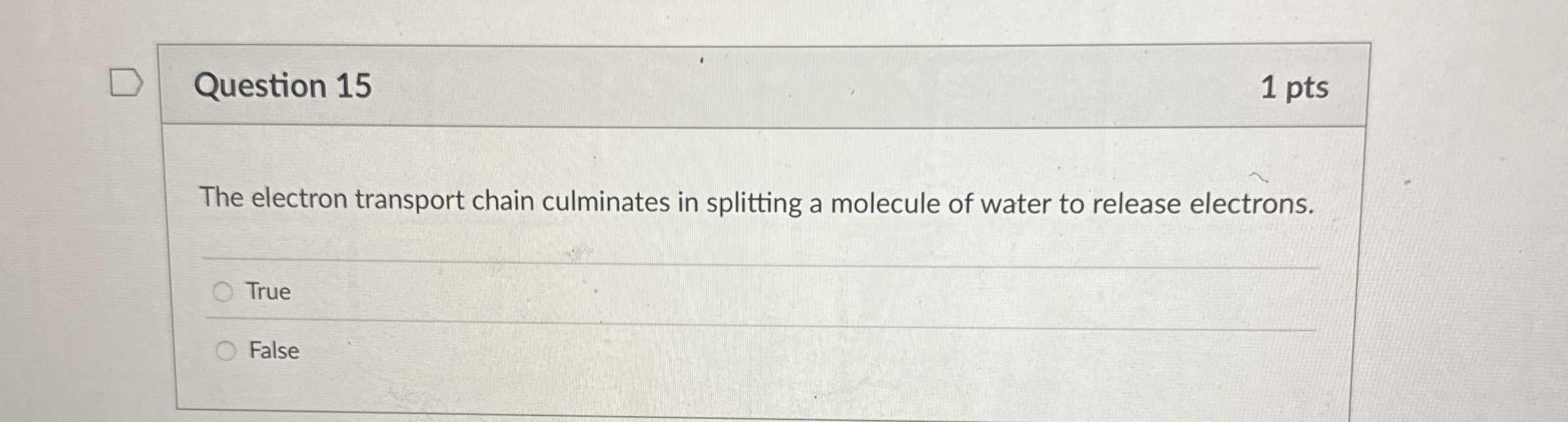 Solved Question 151 ﻿ptsThe electron transport chain | Chegg.com