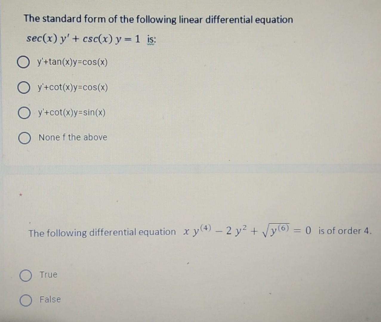 Solved The standard form of the following linear | Chegg.com