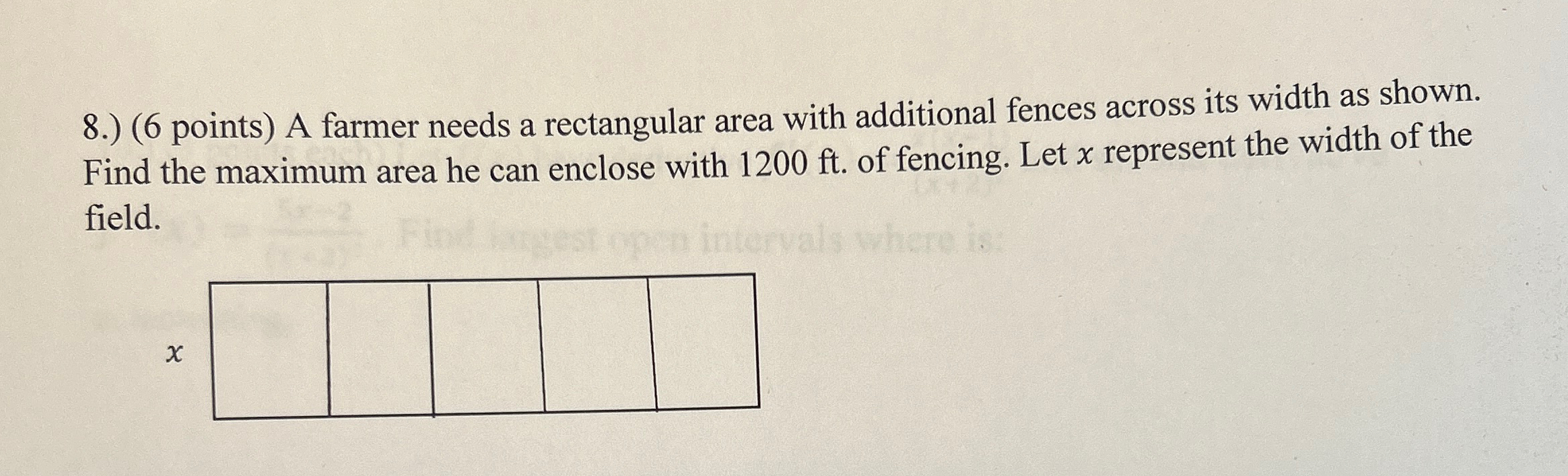 Solved 8.) (6 ﻿points) ﻿A farmer needs a rectangular area | Chegg.com