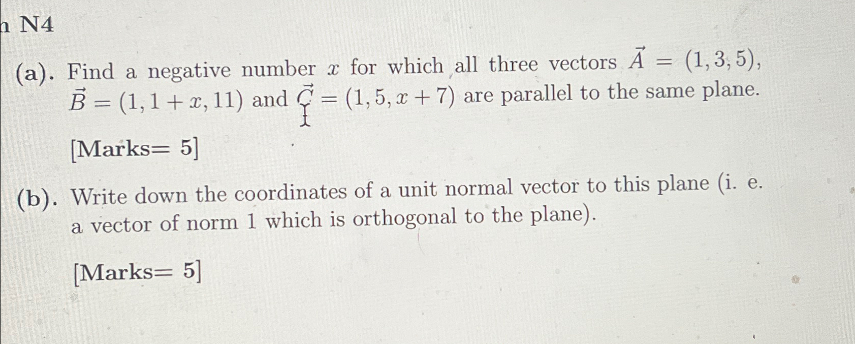 Solved a N4(a). ﻿Find a negative number x ﻿for which all | Chegg.com