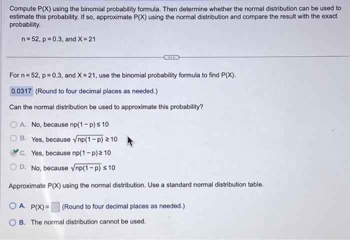 Solved Compute P(X) using the binomial probability formula. | Chegg.com
