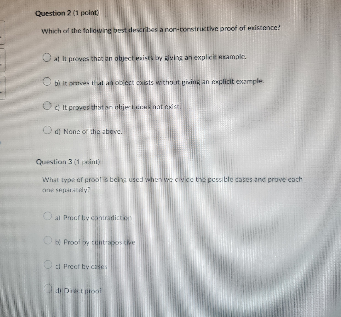Solved Question 2 (1 ﻿point)Which of the following best | Chegg.com