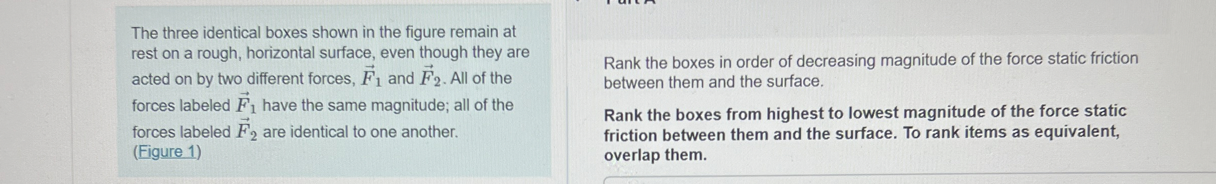 Solved The three identical boxes shown in the figure remain | Chegg.com