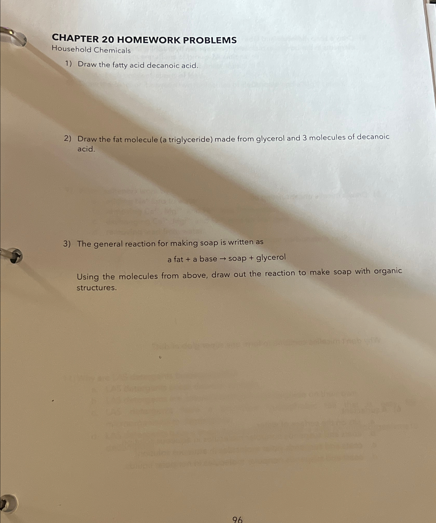 Solved CHAPTER 20 ﻿HOMEWORK PROBLEMSHousehold ChemicalsDraw | Chegg.com