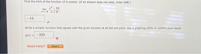 Solved Find the limit of the function (if it exists). (If an | Chegg.com