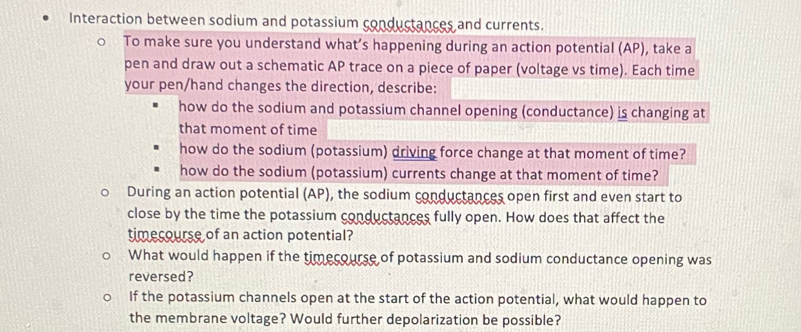Solved Interaction between sodium and potassium canductances | Chegg.com