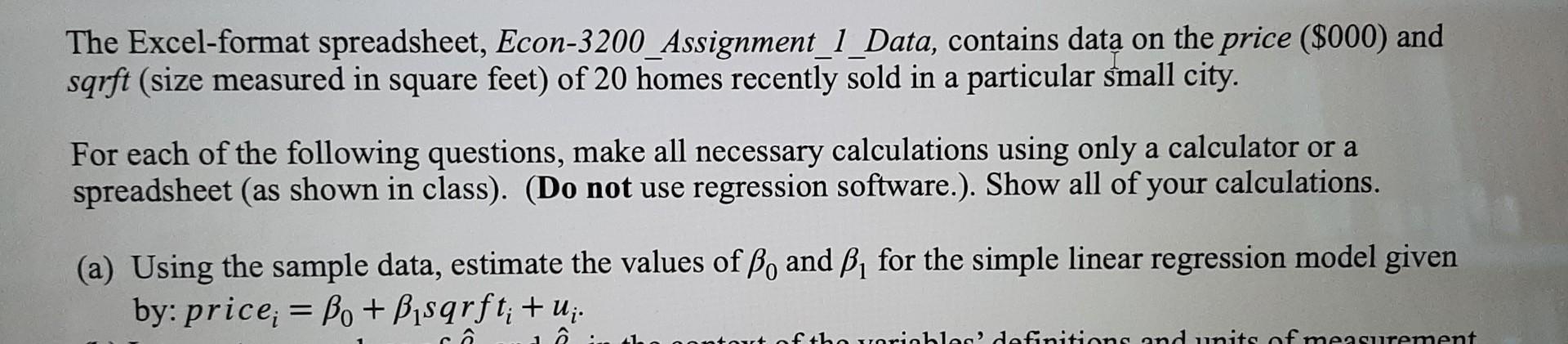 Solved The Excel-format spreadsheet, | Chegg.com