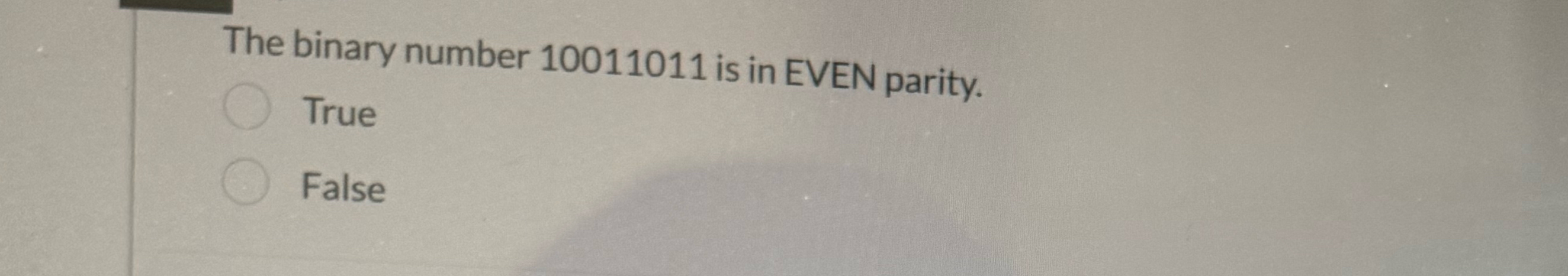 Solved The binary number 10011011 ﻿is in EVEN | Chegg.com