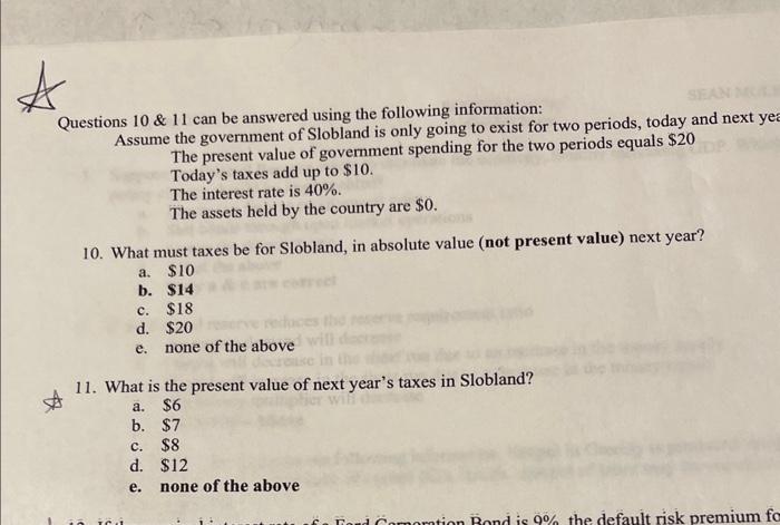 Solved 11. how do incalculate present value of taxes given | Chegg.com