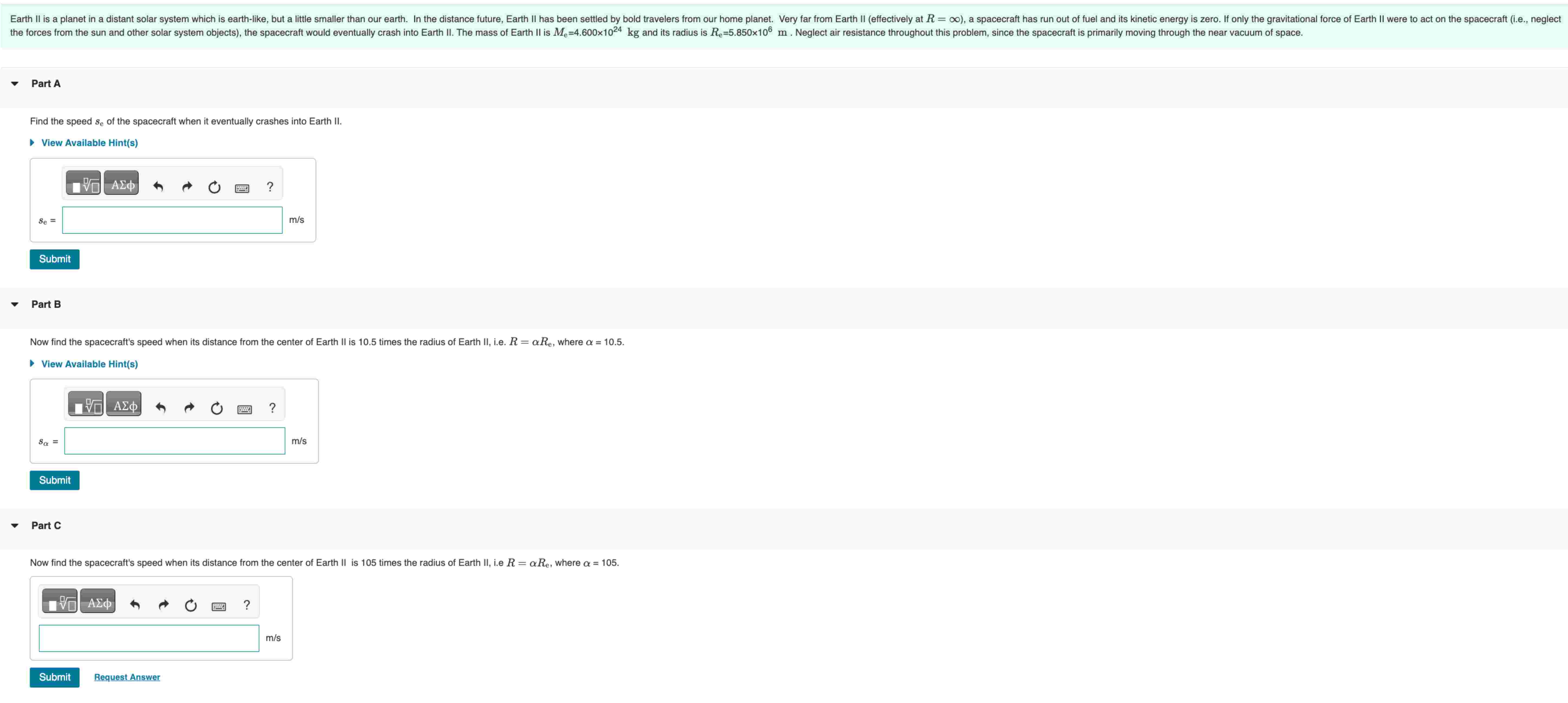 Solved Give your answer symbolically. Choose from the | Chegg.com