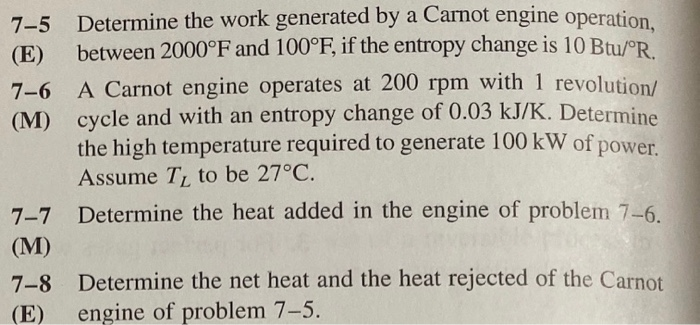 Solved 7-5 (E) 7-6 (M) Determine the work generated by a | Chegg.com