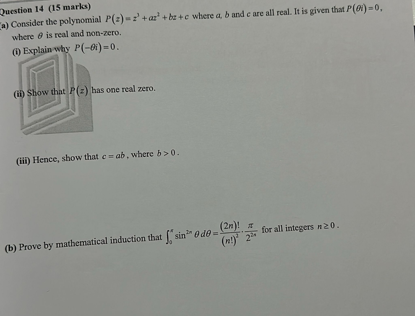 Solved Question 14 ( 15 ﻿marks)(a) ﻿Consider the polynomial | Chegg.com